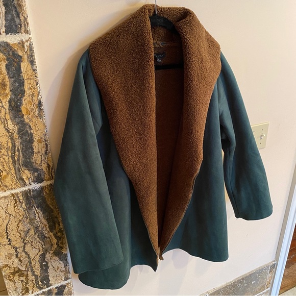 Honey Punch | Jackets & Coats | Honey Punch Faux Suede Shearling Coat ...